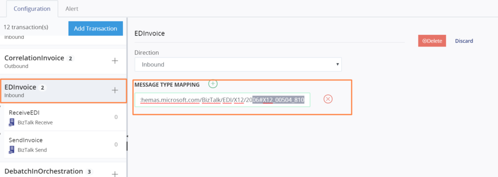 The first stage of the transaction EDIInvoice must be marked as a de-batching stage. This ...